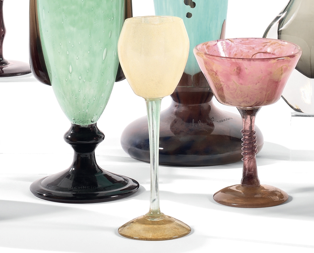 Charles Schneider | Coupe sur pied à corps ovoïde polylobé. (1920 ...