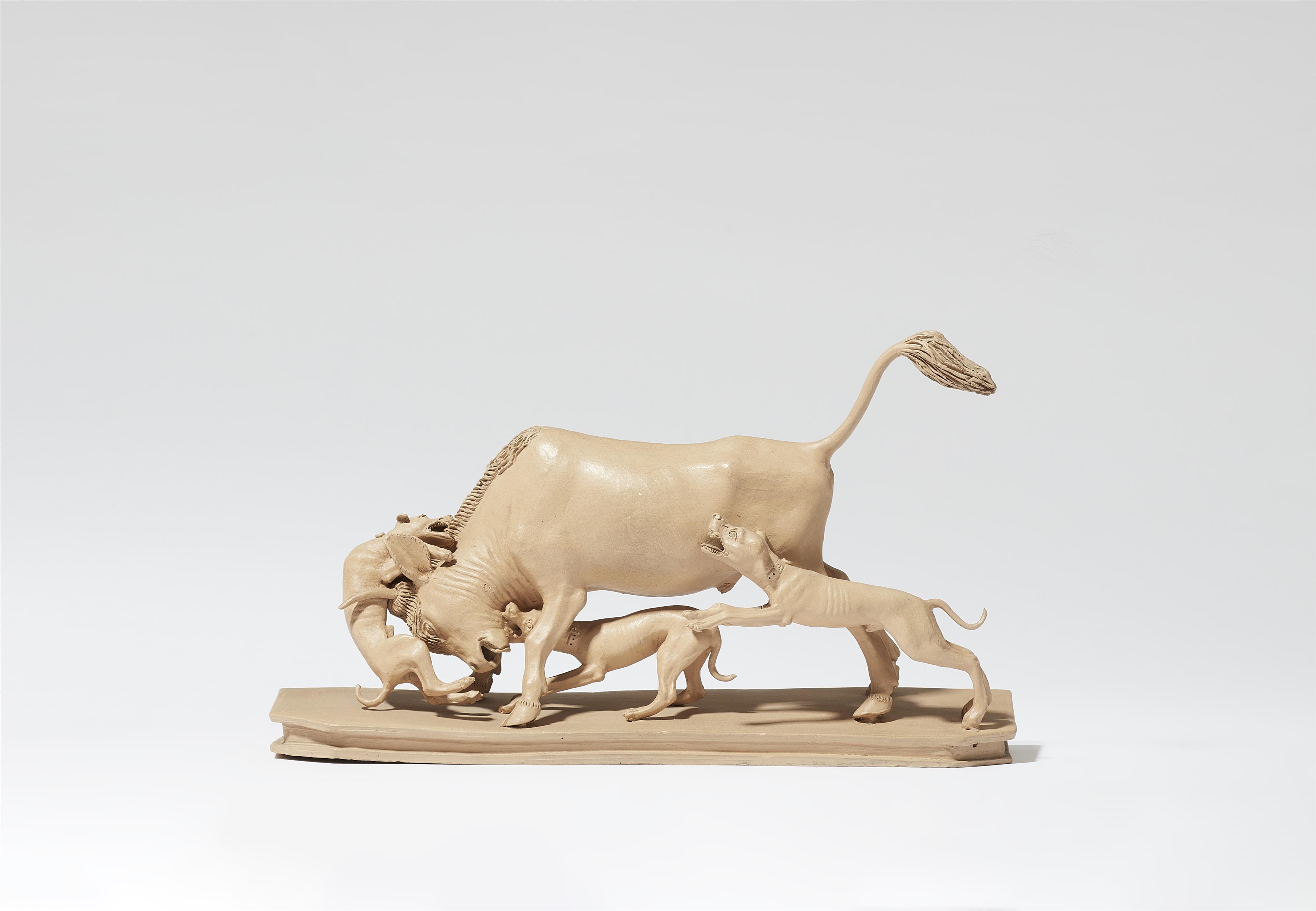 Benedikt Fruth | A terracotta sculpture of a bull hunt (18) | MutualArt