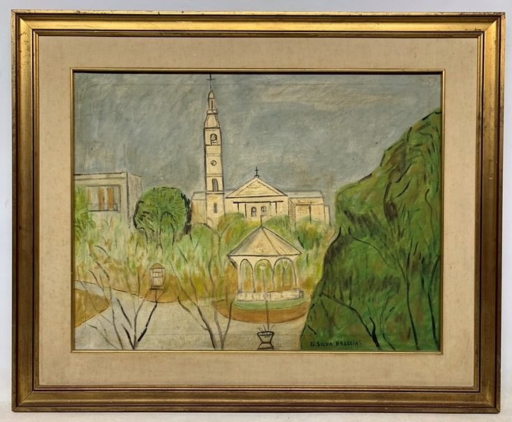 Guillermo Silva Breccia | Paisaje con iglesia | MutualArt