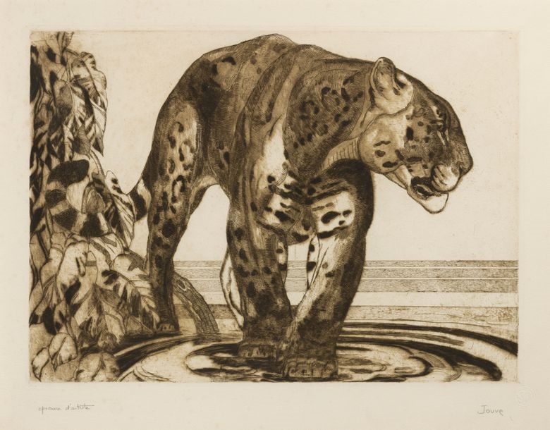 Paul Jouve | Panthère marchant (1922) | MutualArt