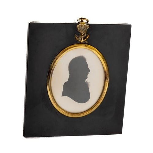 John Miers | A Silhouette oval Profile Miniature Portrait 'Henry Wilson ...