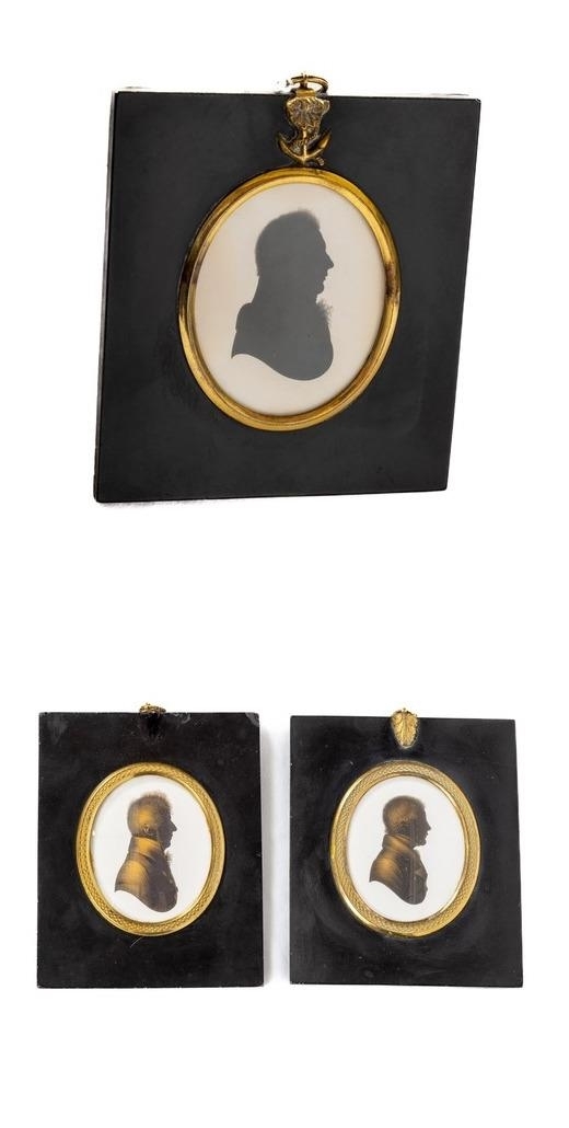 John Miers | A Silhouette oval Profile Miniature Portrait 'Henry Wilson ...