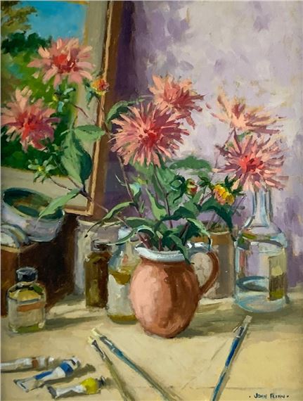 John Flinn | Dahlias | MutualArt