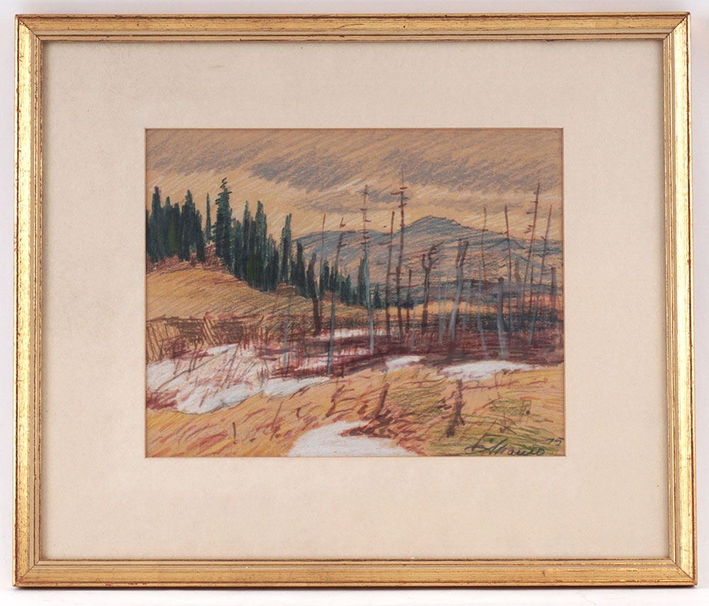 Mario Mauro | Mario (1920-1984) Landscape Pastel Signed and dated on ...