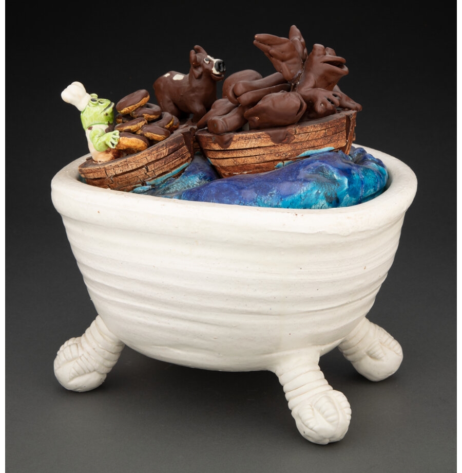 David Gilhooly | Bathtub with Three Arks, 1993 (1993) | MutualArt