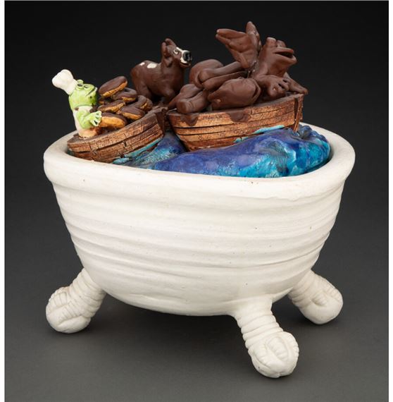 David Gilhooly | Bathtub with Three Arks, 1993 (1993) | MutualArt