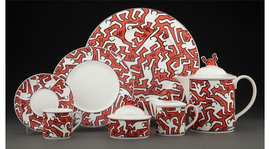 Keith Haring | A Twenty Two-Piece 'A Piece of Art' Service, 1991 ...