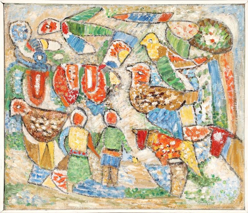 Agnete Bille Therkildsen | Heste og fugle (1970) | MutualArt