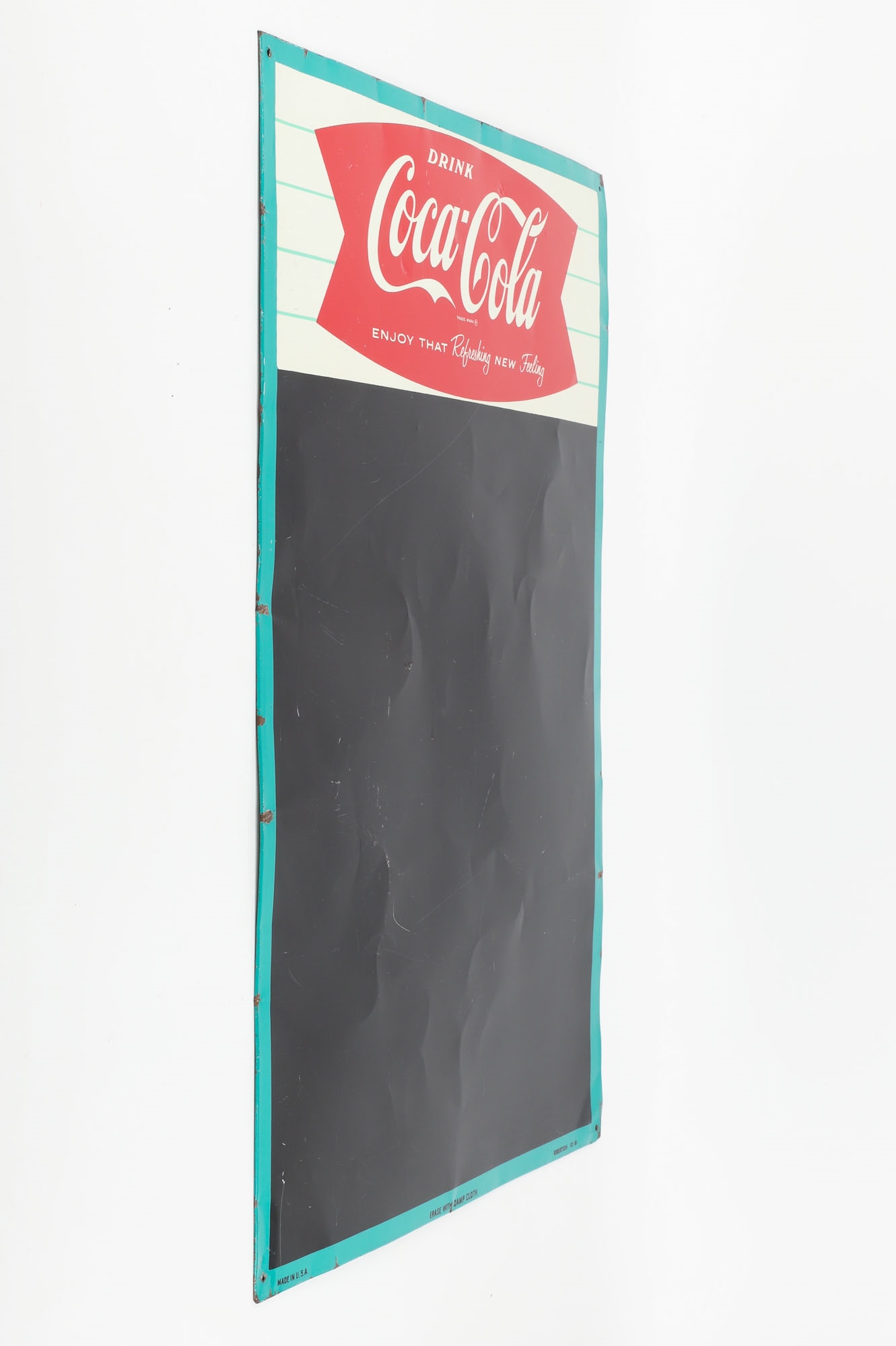 Unknown | Coca-Cola 1961 Fishtail Chalkboard (1961) | MutualArt