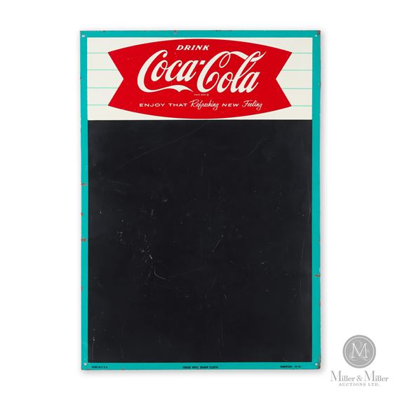 Unknown | Coca-Cola 1961 Fishtail Chalkboard (1961) | MutualArt