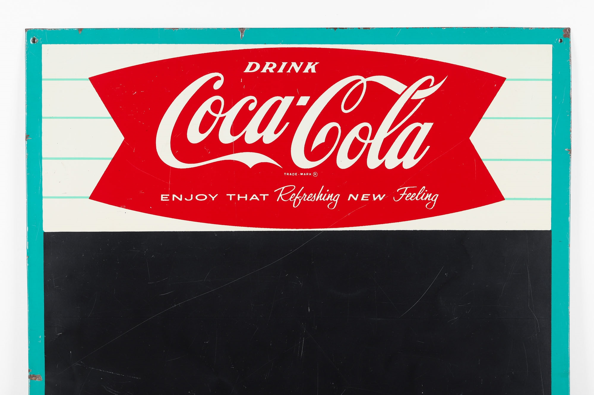 Unknown | Coca-Cola 1961 Fishtail Chalkboard (1961) | MutualArt