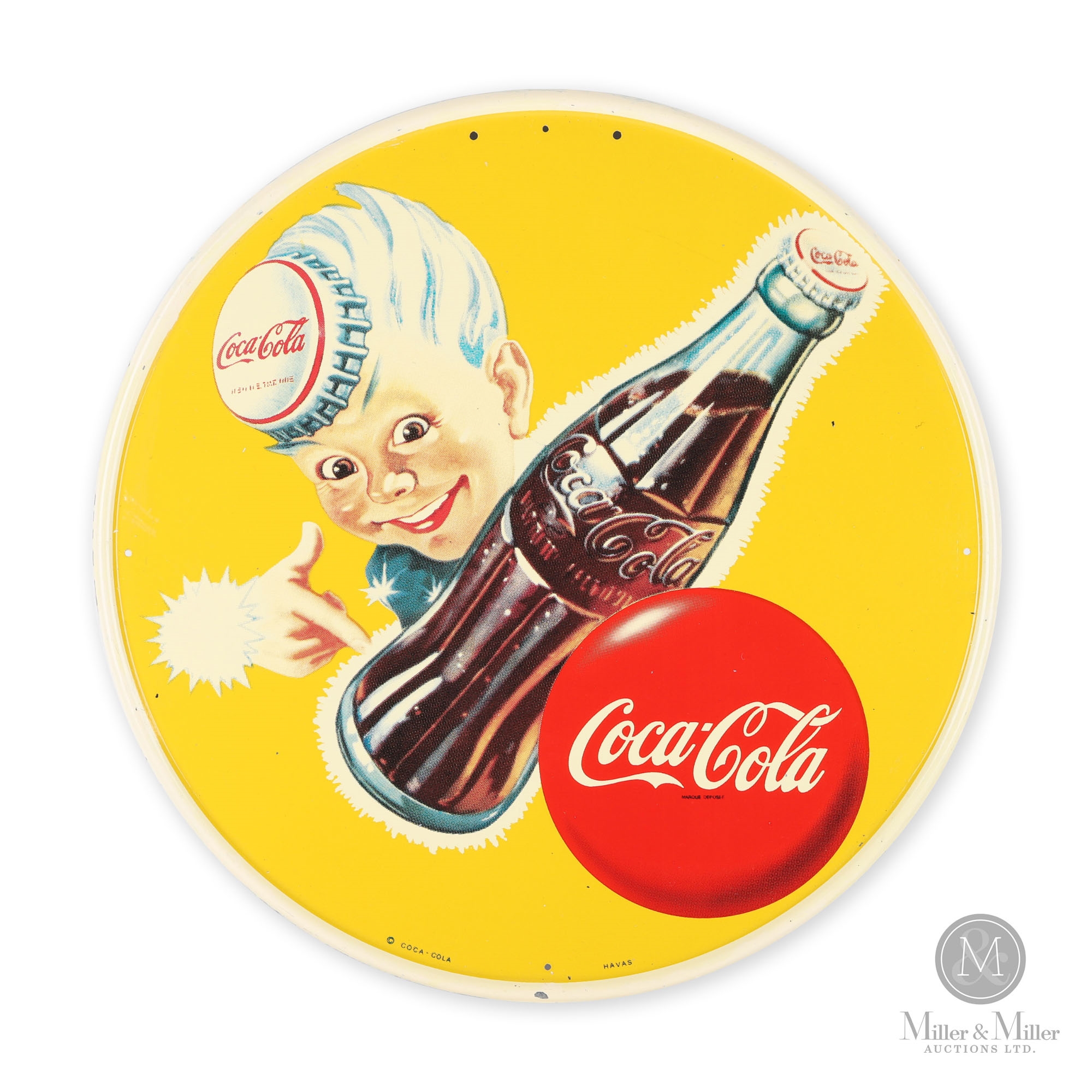 Copyright | Coca-Cola Sprite Boy Convex Sign (1940s) | MutualArt