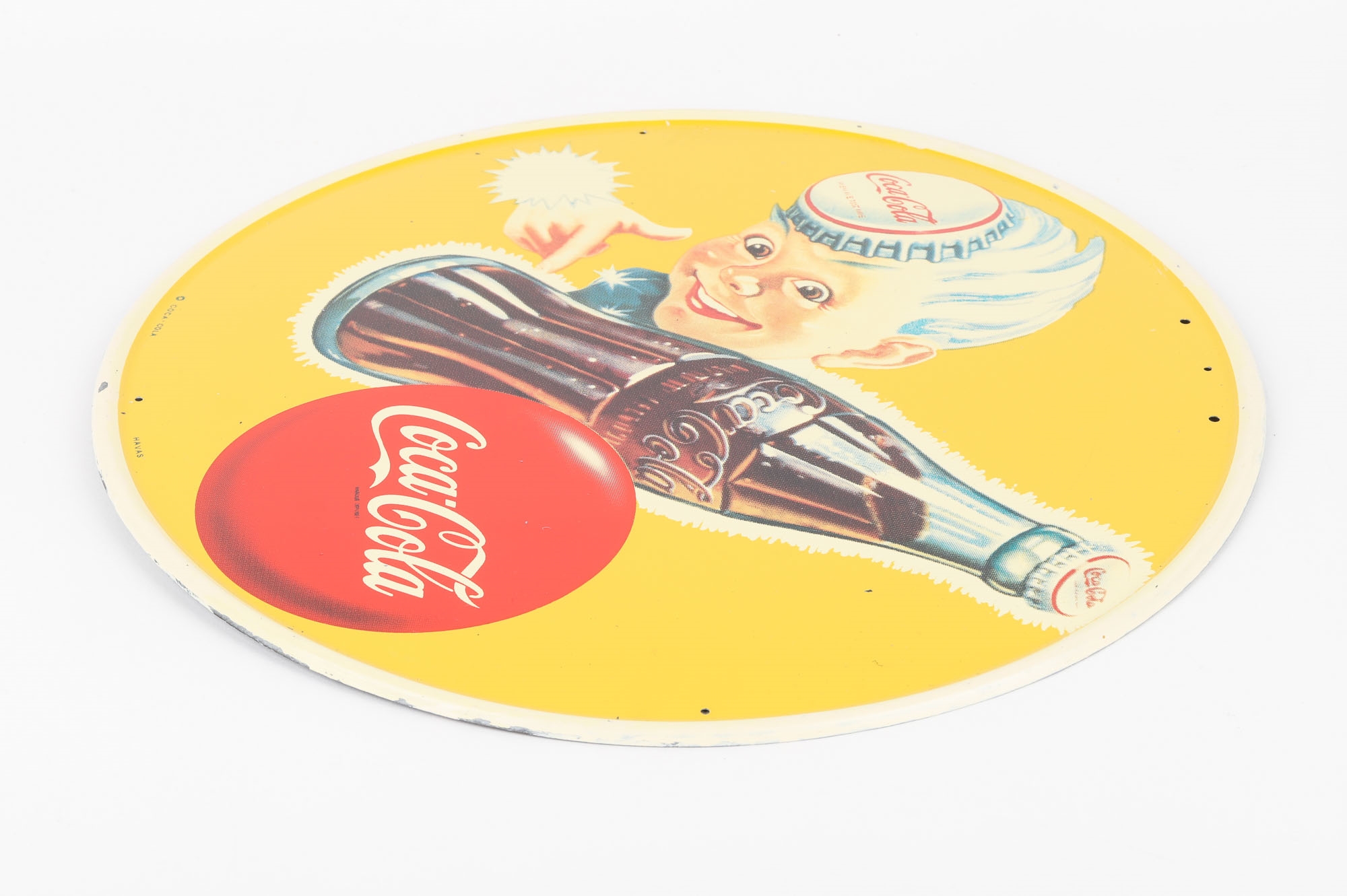 Copyright | Coca-Cola Sprite Boy Convex Sign (1940s) | MutualArt