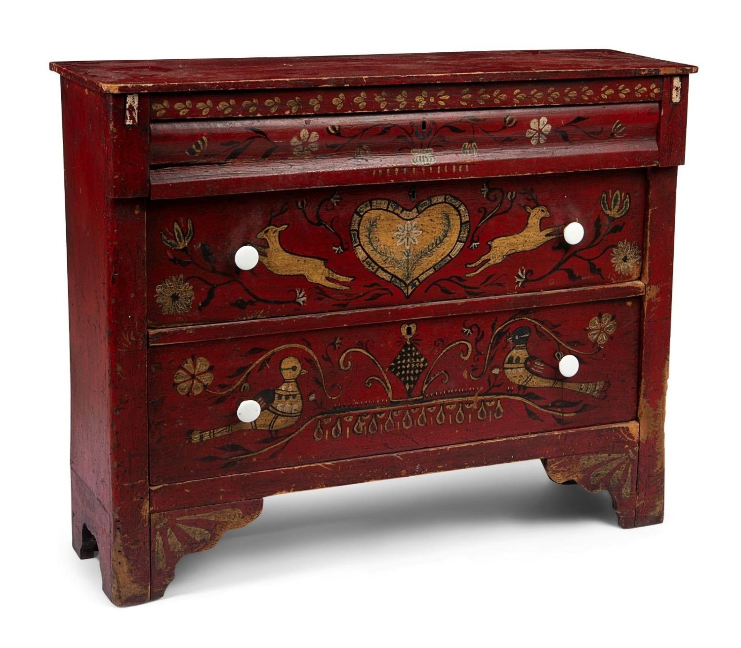 Peter Hunt | Painted Cupboard Attributed Peter Hunt. | MutualArt