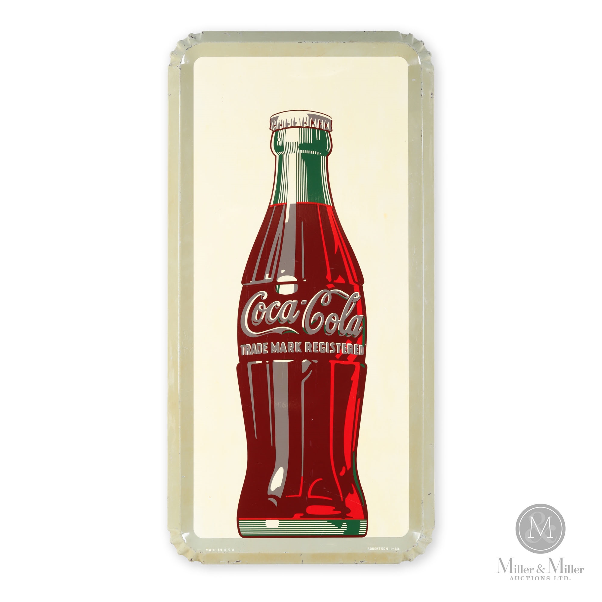 Robertson | Coca-Cola 1953 Bottle Sign (1953) | MutualArt