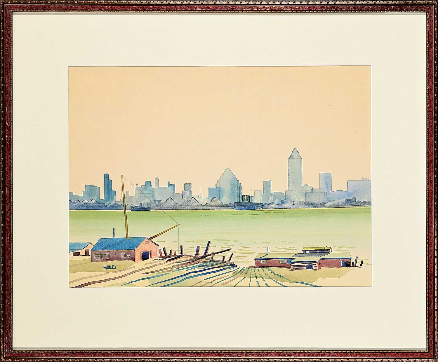 Robert Newton Hurley | Untitled - Looking Across to the City | MutualArt
