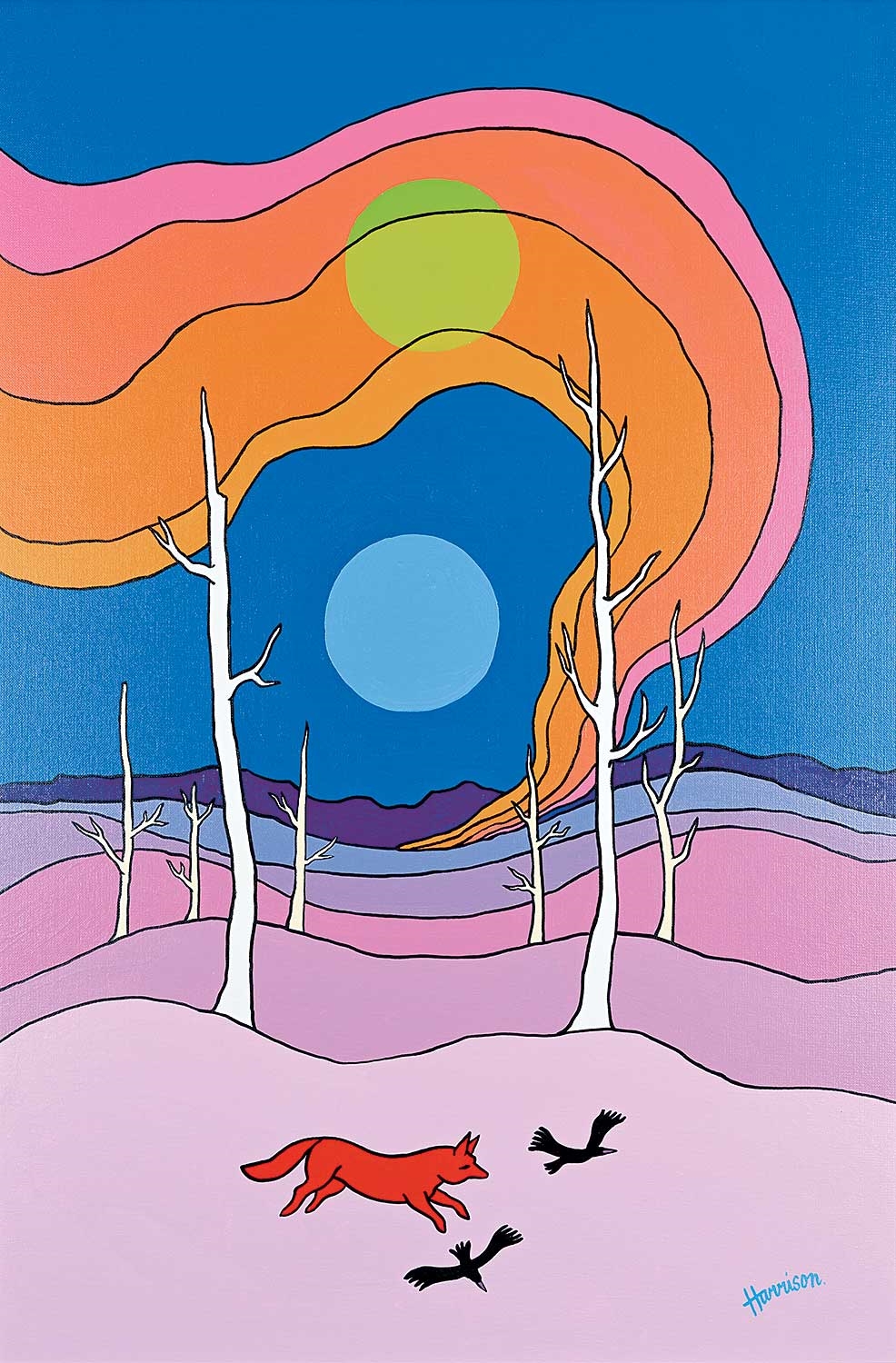 Ted Harrison | Snowfall (1983) | MutualArt