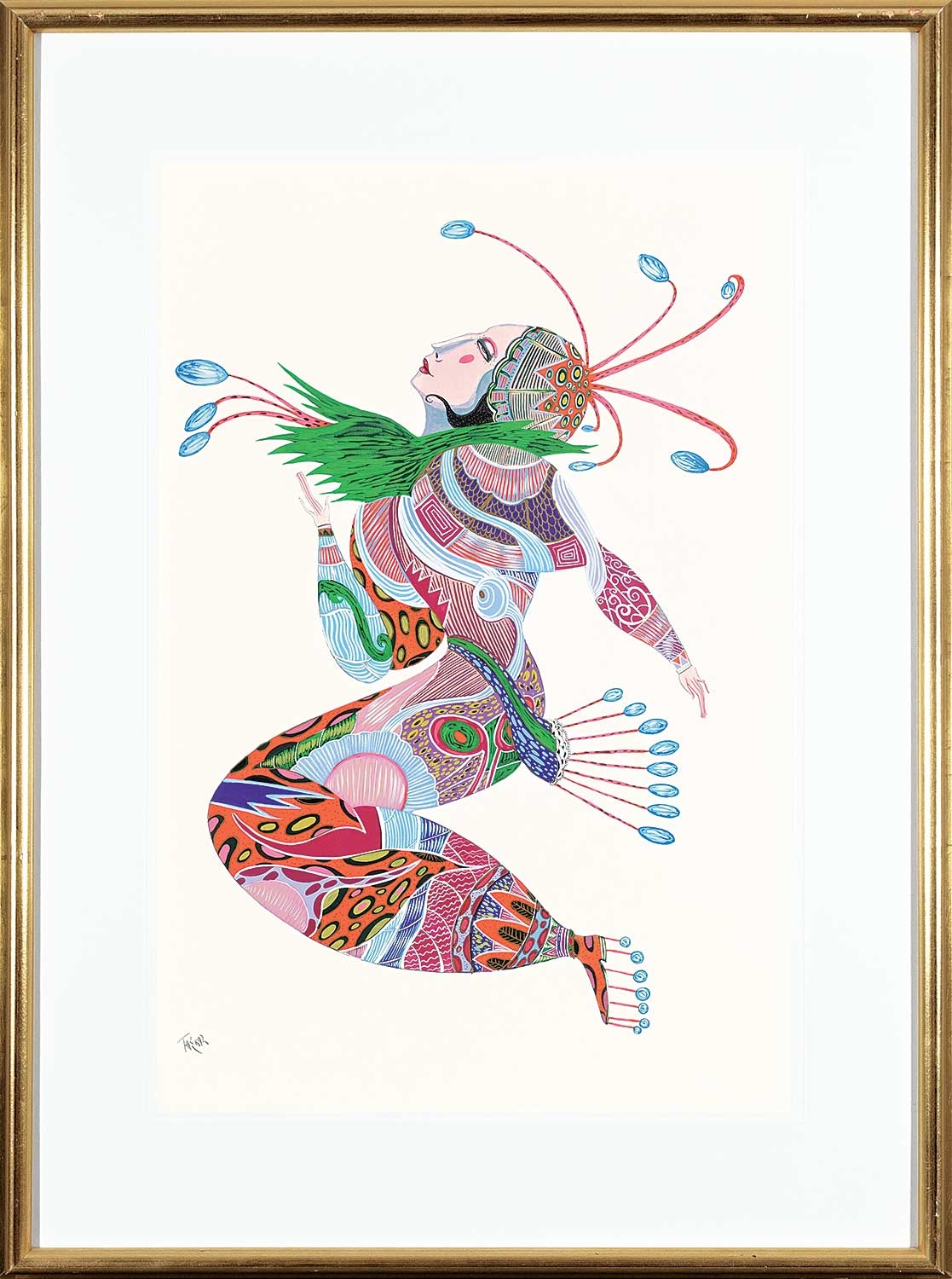 Toller Cranston | Untitled - Whimsical Woman (1992) | MutualArt