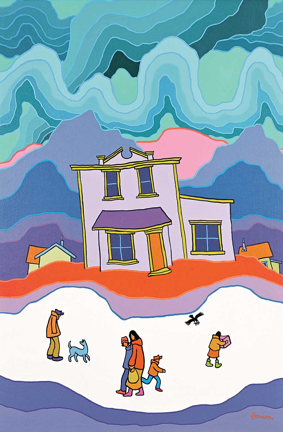 Ted Harrison | Cabin Fires (1981) | MutualArt