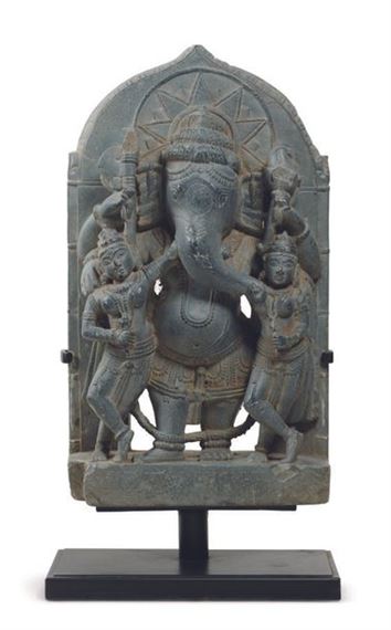 Indian School, 20th Century | BAS-RELIEF depicting the deity Ganesh in ...