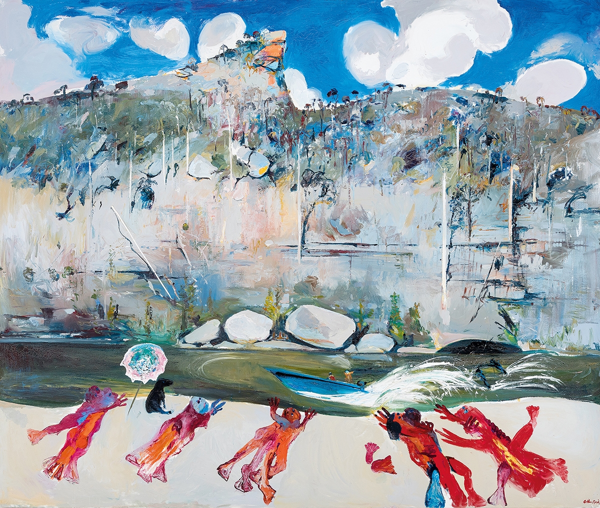 Arthur Boyd | Bathers, Shoalhaven Riverbank and Clouds (1984 - 1985 ...