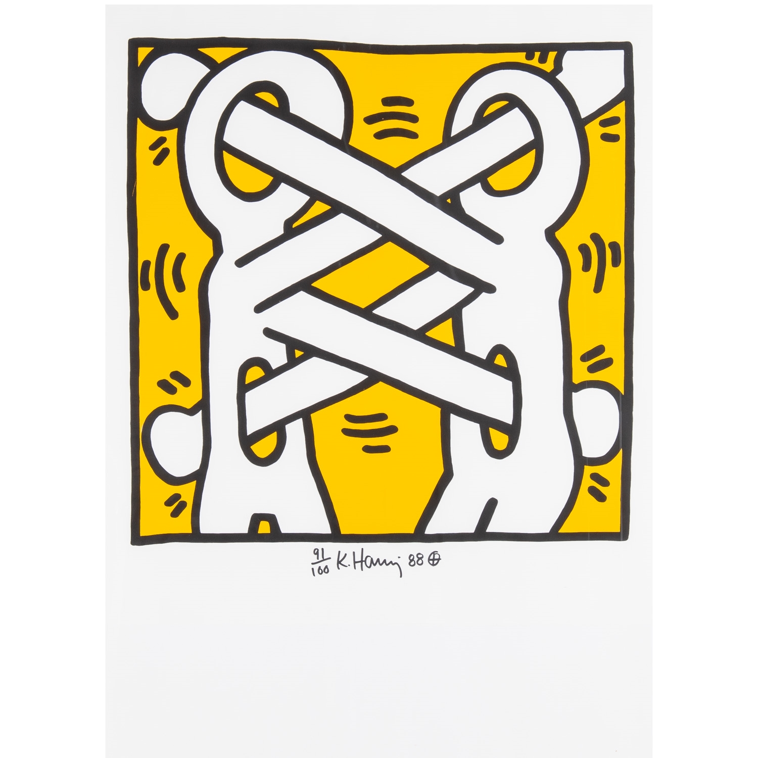 Keith Haring | Art Attack on Aids (1988) | MutualArt