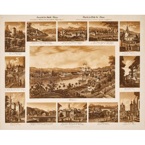 Johann Baptist Isenring | Ansicht der Stadt Thun deren innern Theile ...