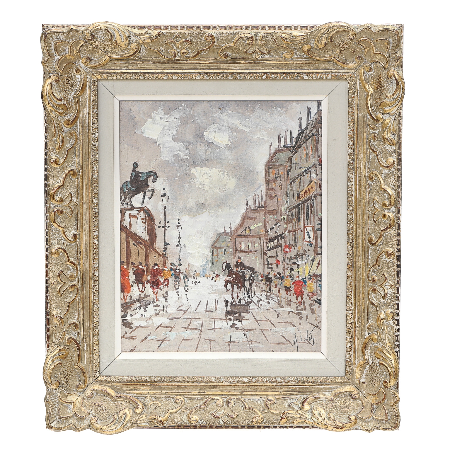 Antonio DeVity | Oil on Canvas Depicting Paris Street Scene | MutualArt