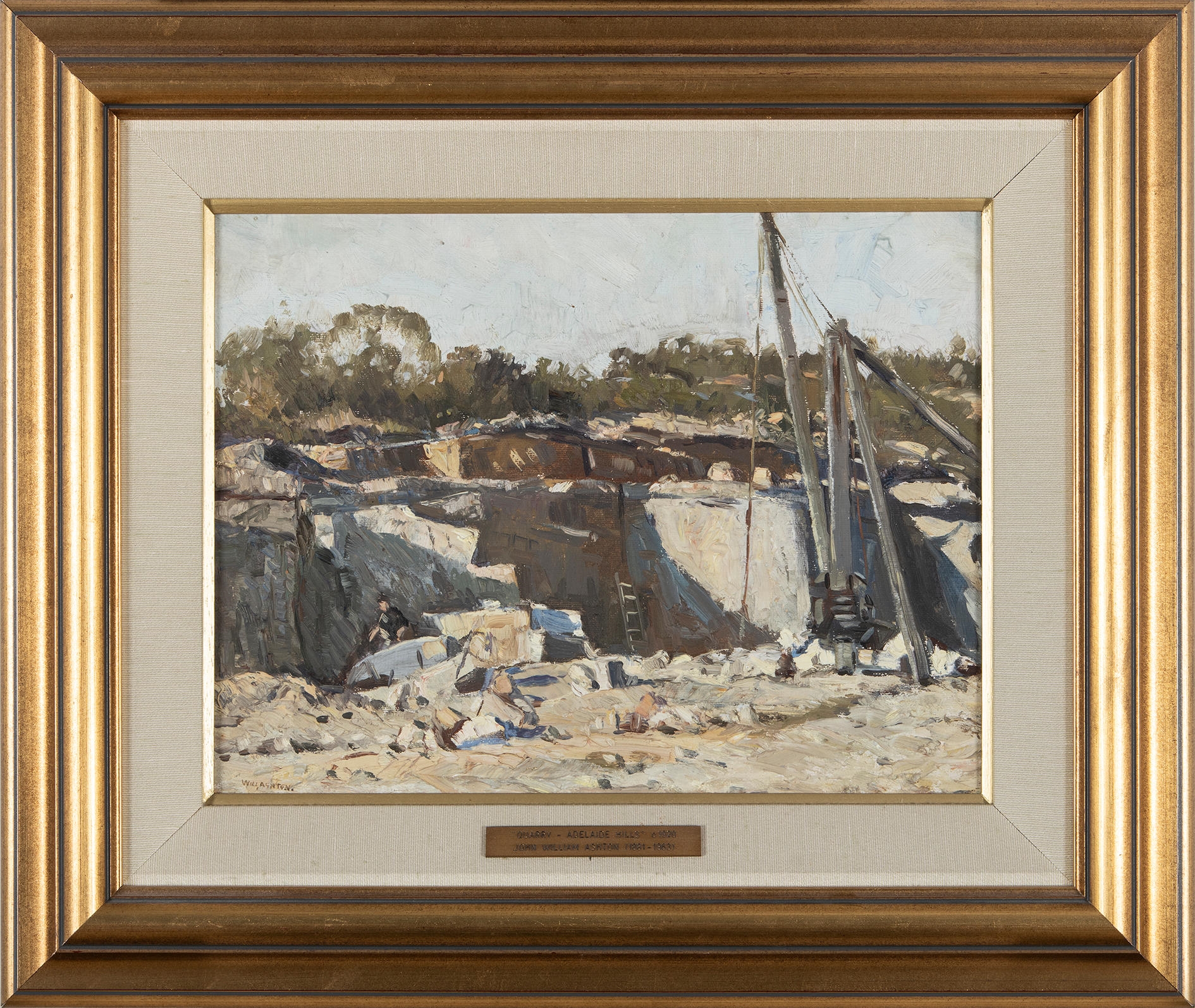 John William Ashton | Quarry, Adelaide Hills, c.1920 | MutualArt