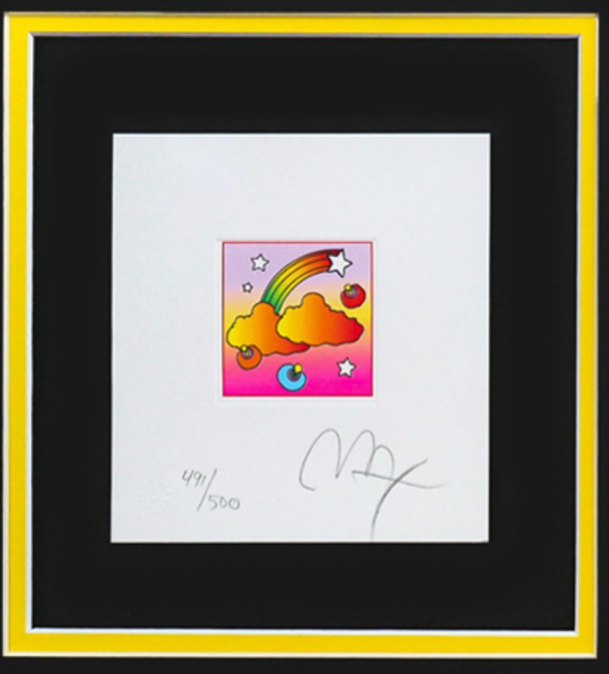 Peter Max | Rainbow with Clouds | MutualArt