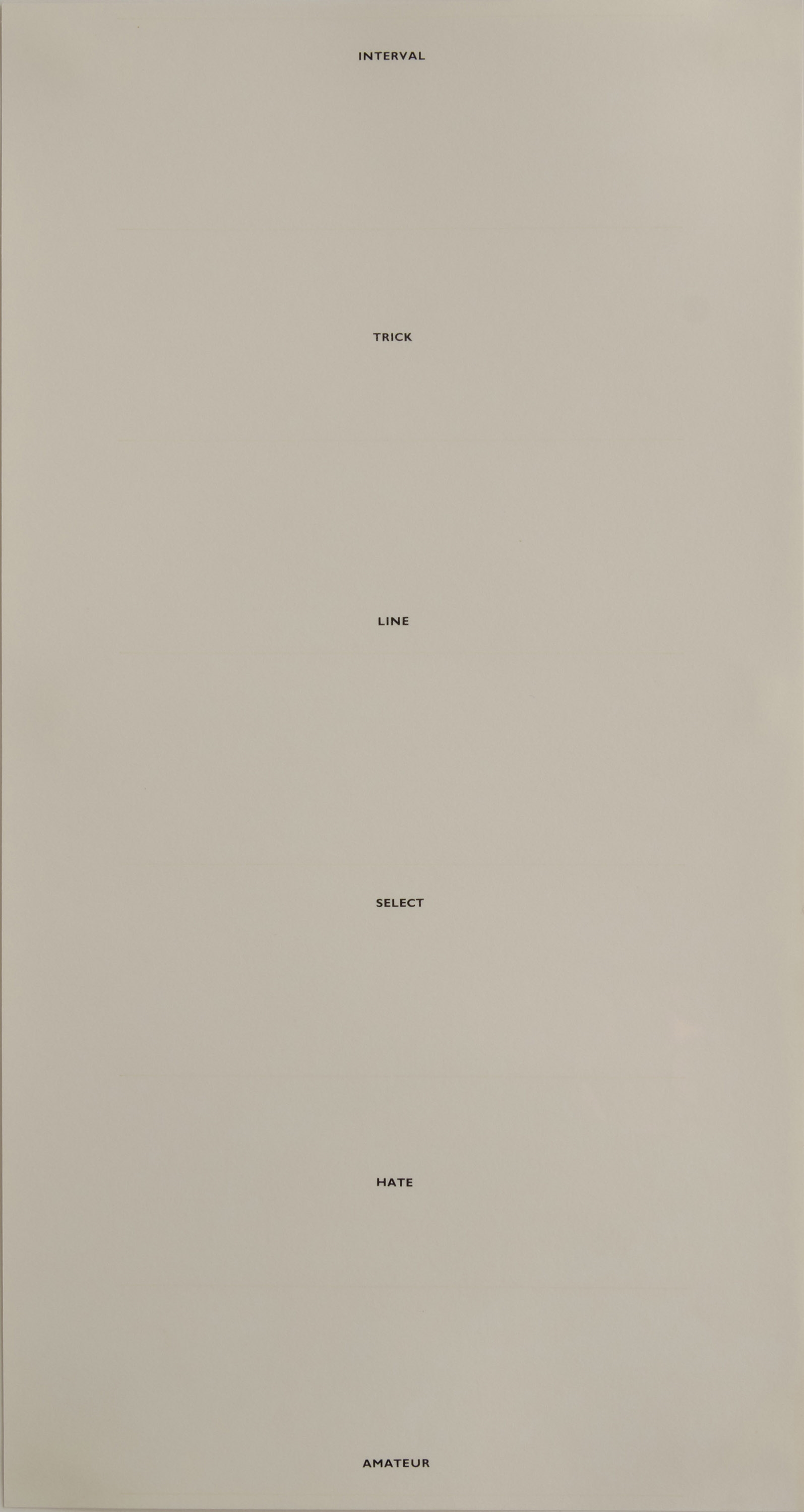 Robert Barry | Type press (1975) | MutualArt