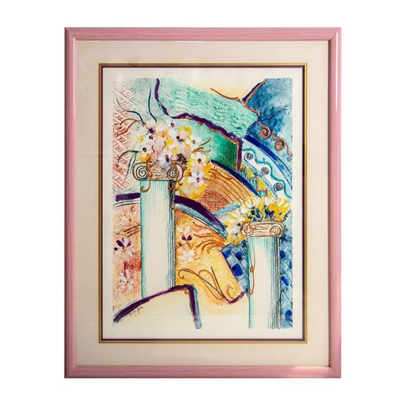 Roya Azim | Roya Azim (b. 1964) Mixed Media on Paper, Signed | MutualArt