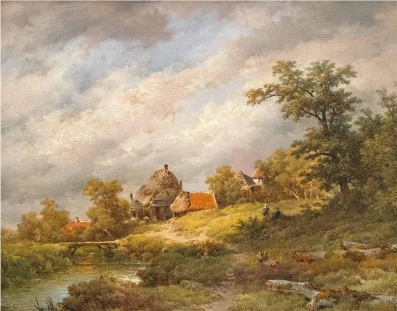 Remigius Adrianus Van Haanen | Landscape by moonlight (1869) | MutualArt