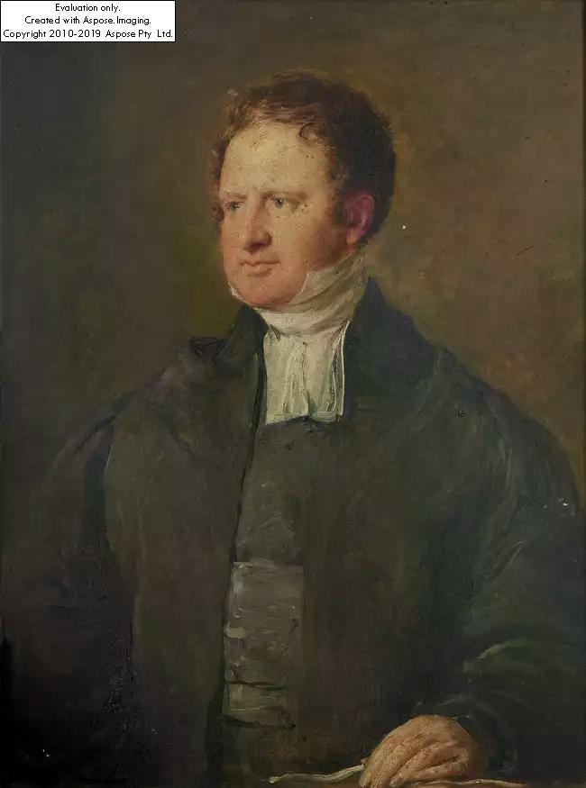John Linnell the Elder | Portrait of the Reverend Charles Gower Boyles, half-length, wearing ...