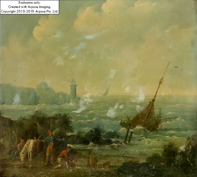 Claude-Joseph Vernet | A coastal view with figures loading up baskets ...