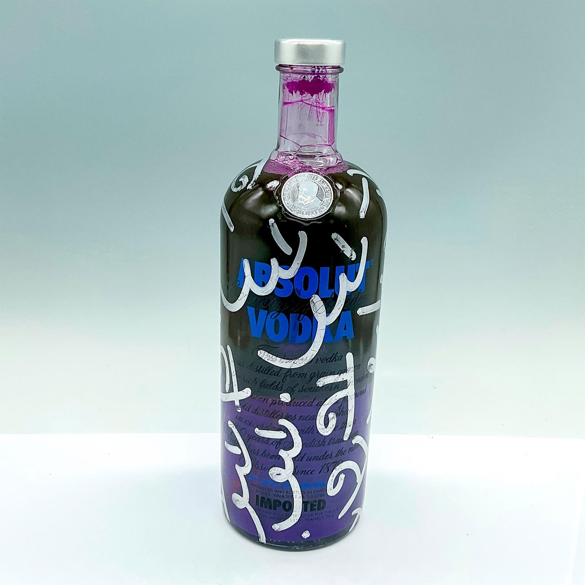 Romero Britto | Romero Britto Absolute Vodka Bottle, Signed | MutualArt