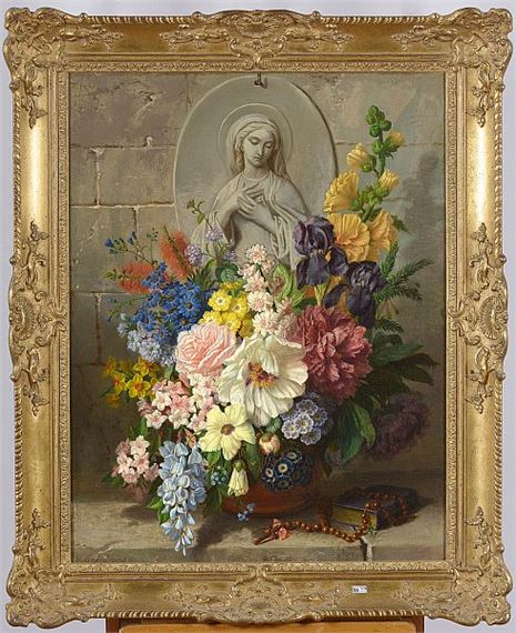 Virginie de Sartorius | Nature morte pieuse à la Vierge en prière dans ...
