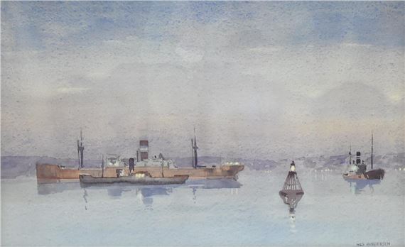 Nils Severin Andersen | Awaiting Boats, Durban | MutualArt