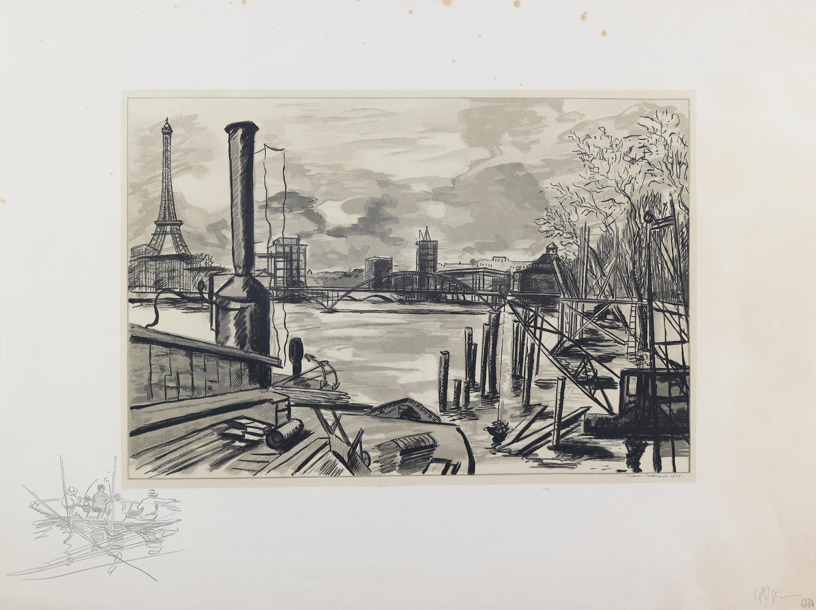 Jacques Beltrand | Blick auf die Seine und den Eiffelturm, Paris (1937 ...