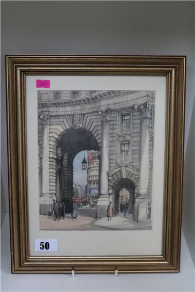Alan Carr Linford | London's Piccadilly Arch (1950) | MutualArt