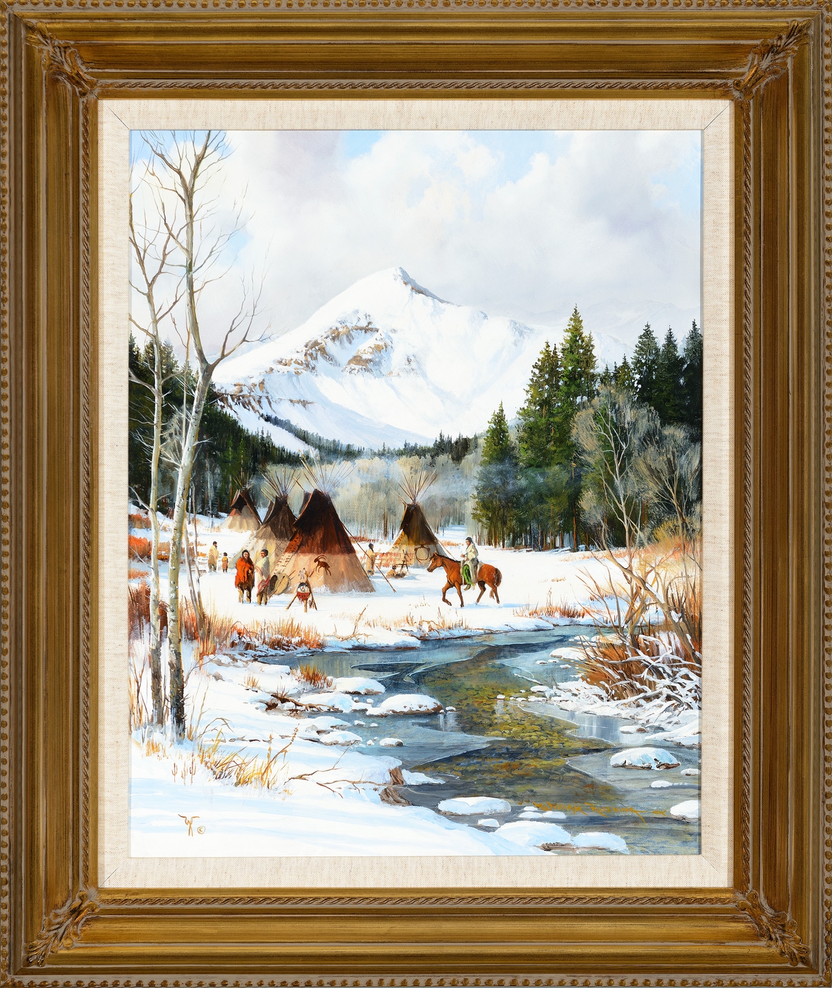 William Rushing | Indian Camp in Winter | MutualArt