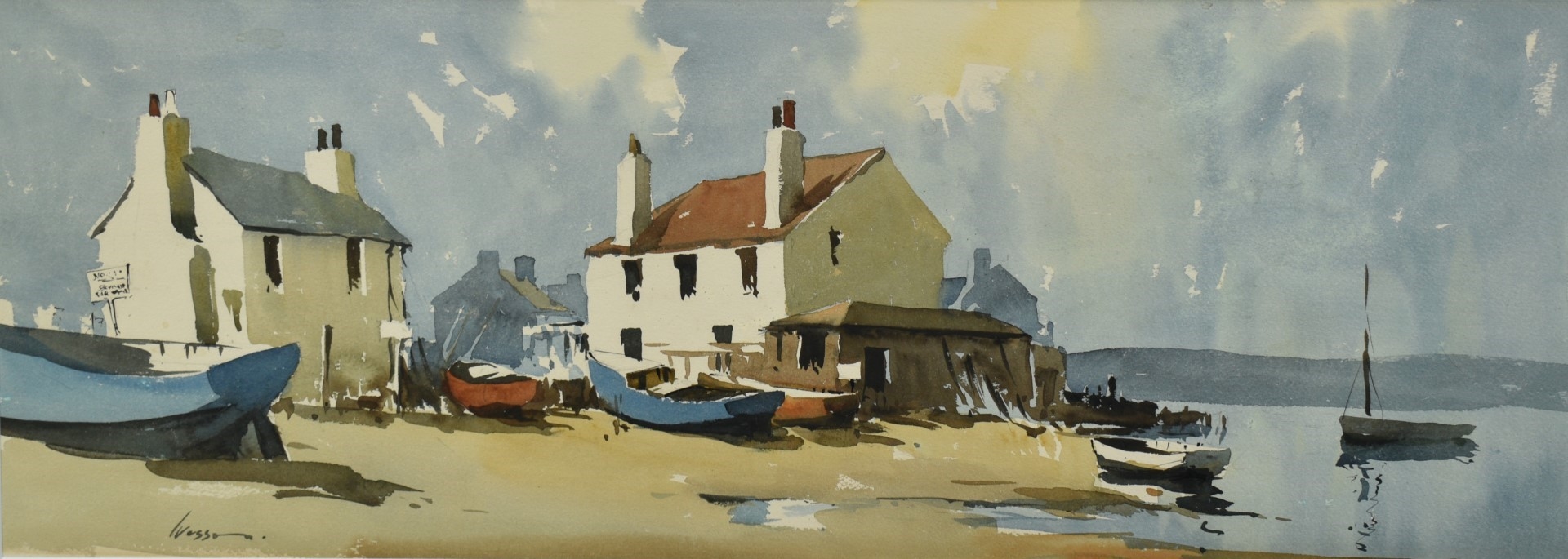 Edward Wesson | Village Harbour | MutualArt