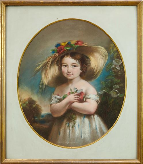 Robert Faulkner | Portrait of a young Girl wearing a harvest bonnet ...
