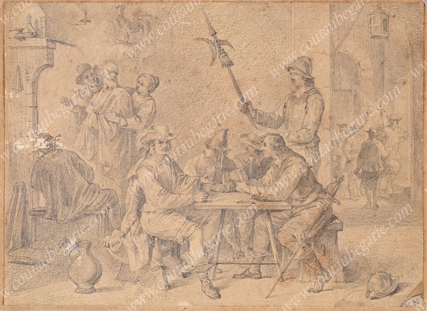 David Teniers the Younger | The denial of Saint Peter and card players ...