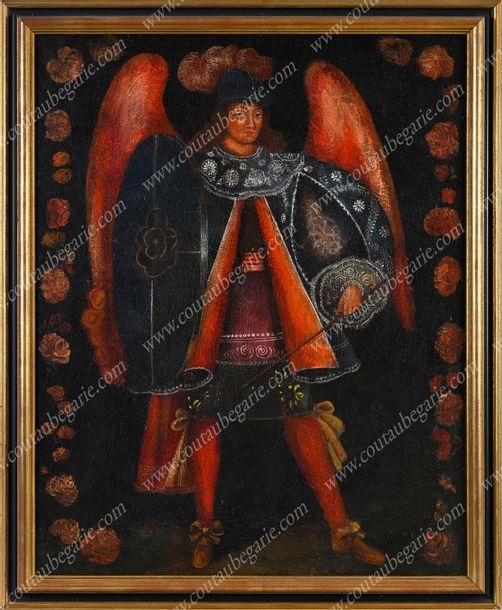 Cuzco School, 18th Century | An archangel harquebusier | MutualArt