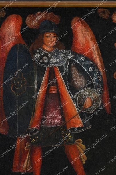Cuzco School, 18th Century | An archangel harquebusier | MutualArt