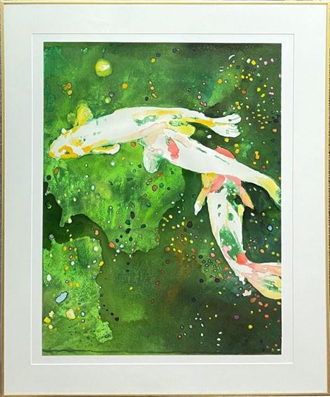 Joseph Raffael | Three Fish in Sprintime Water (1979) | MutualArt