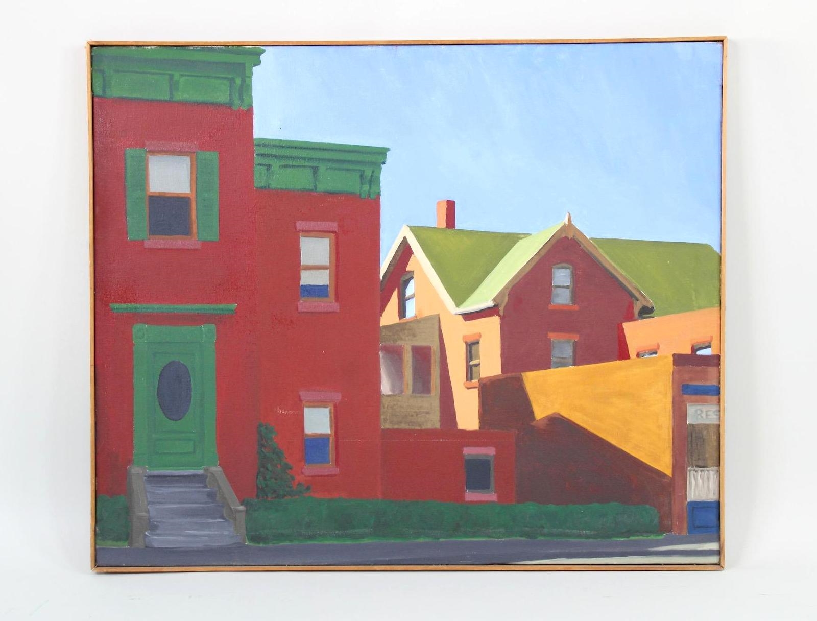 Edward Hopper | Framed Suburban Streetscape Painting | MutualArt