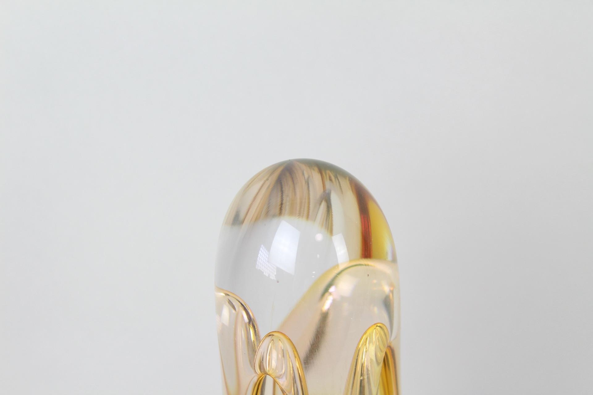 Adam Jablonski | Signed Adam Jablonski Blue & Yellow Glass Art ...