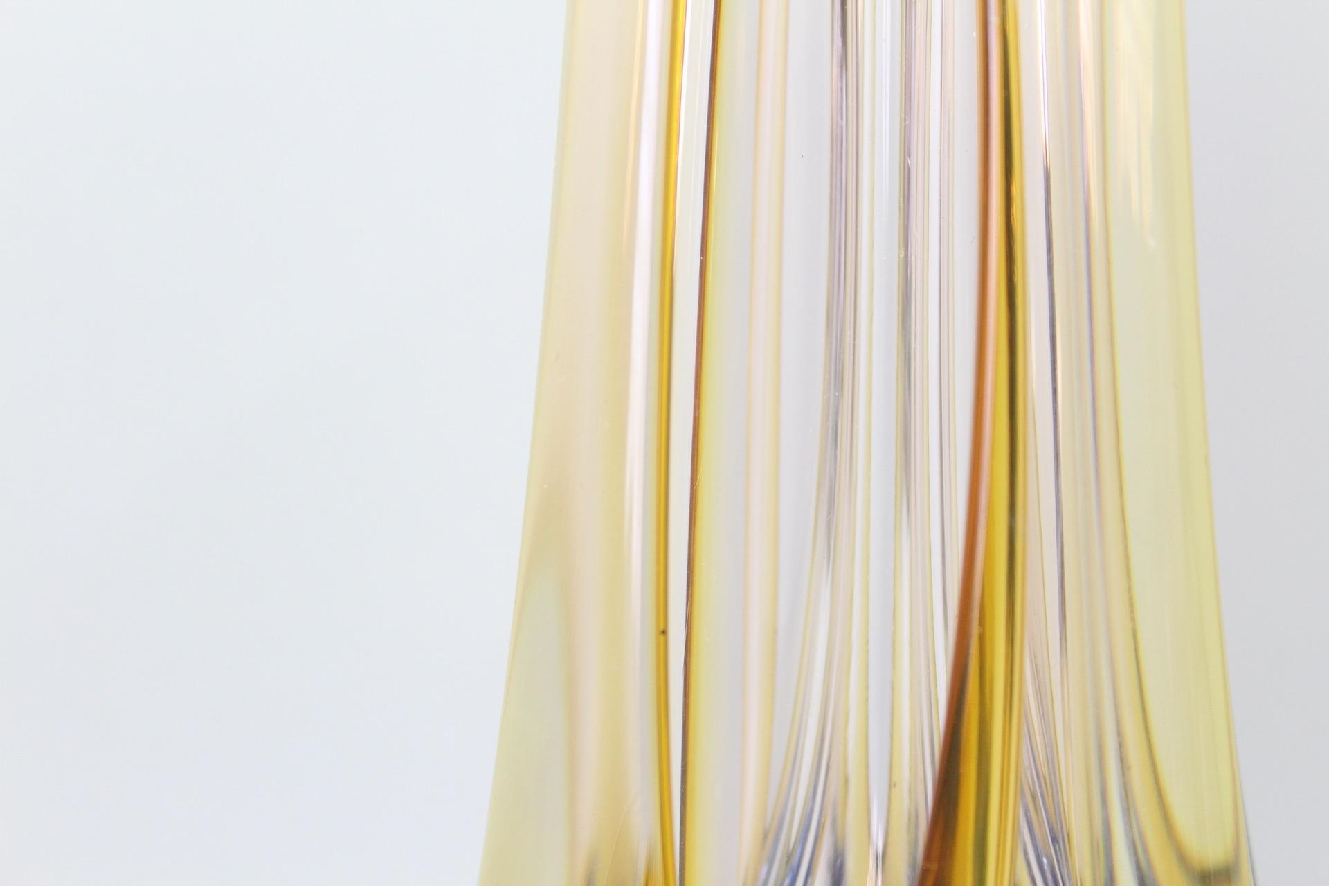 Adam Jablonski | Signed Adam Jablonski Blue & Yellow Glass Art ...